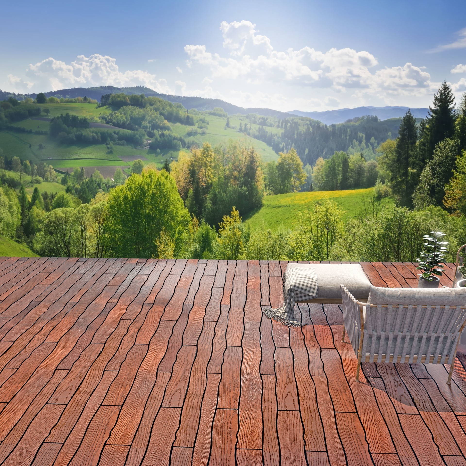 Thermo Ash Decking Board (Wave) | Thermodecking
